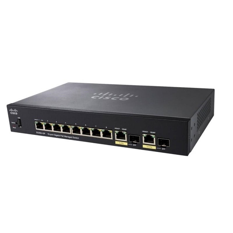 SG350-10P-K9-NA Cisco 10 Ports Managed Switch | Refurbished – ALLHDD