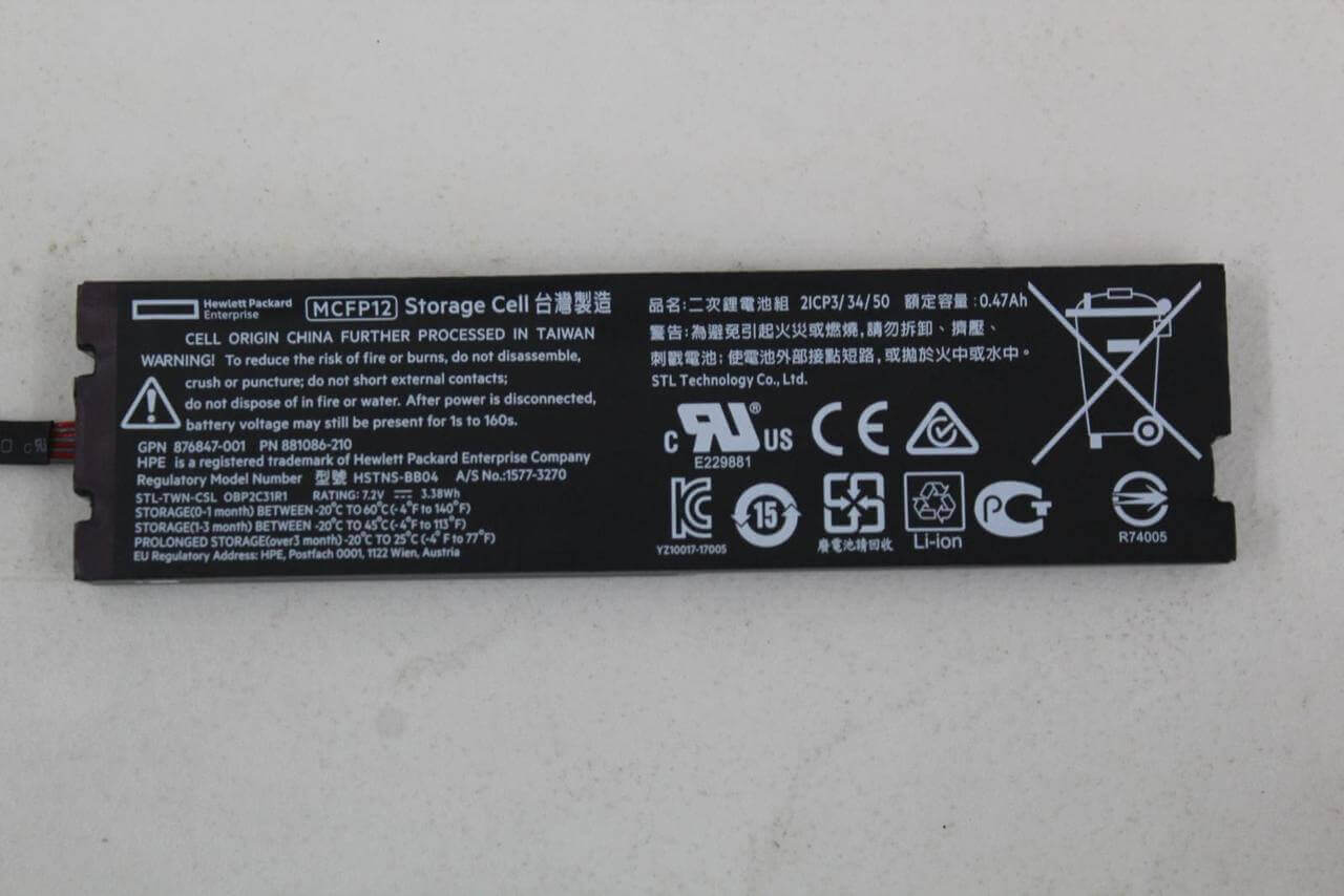 876847-001 HP Enhanced Megacell 12W Battery Backed Write Cache Module ...