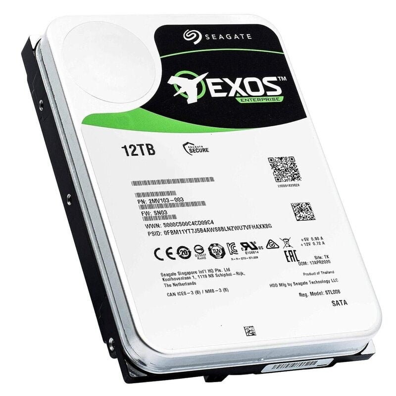 Seagate ST12000NM001J Exos X18 12TB 7.2K RPM SATA 6GBPS 256MB Cache ...