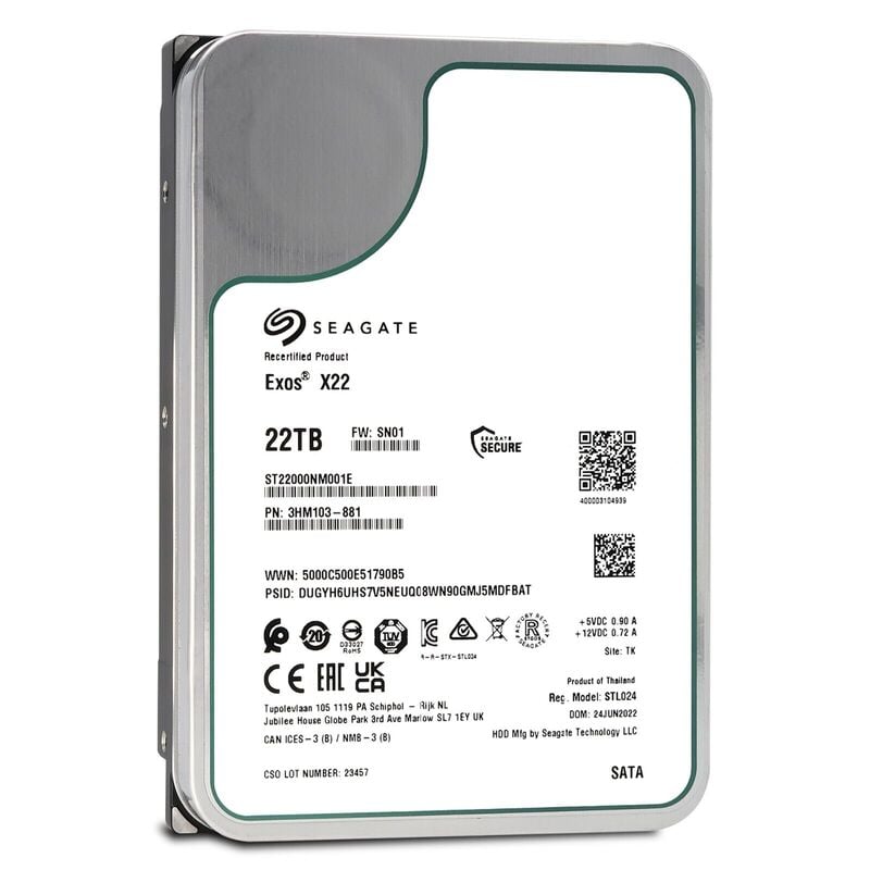 Seagate ST22000NM001E New Factory Sealed